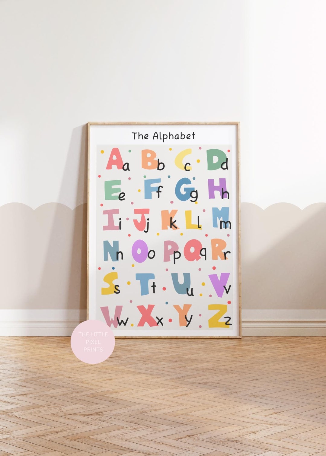Kids Educational Alphabet Poster, Children’s Wall Art, ABC Alphabet ...