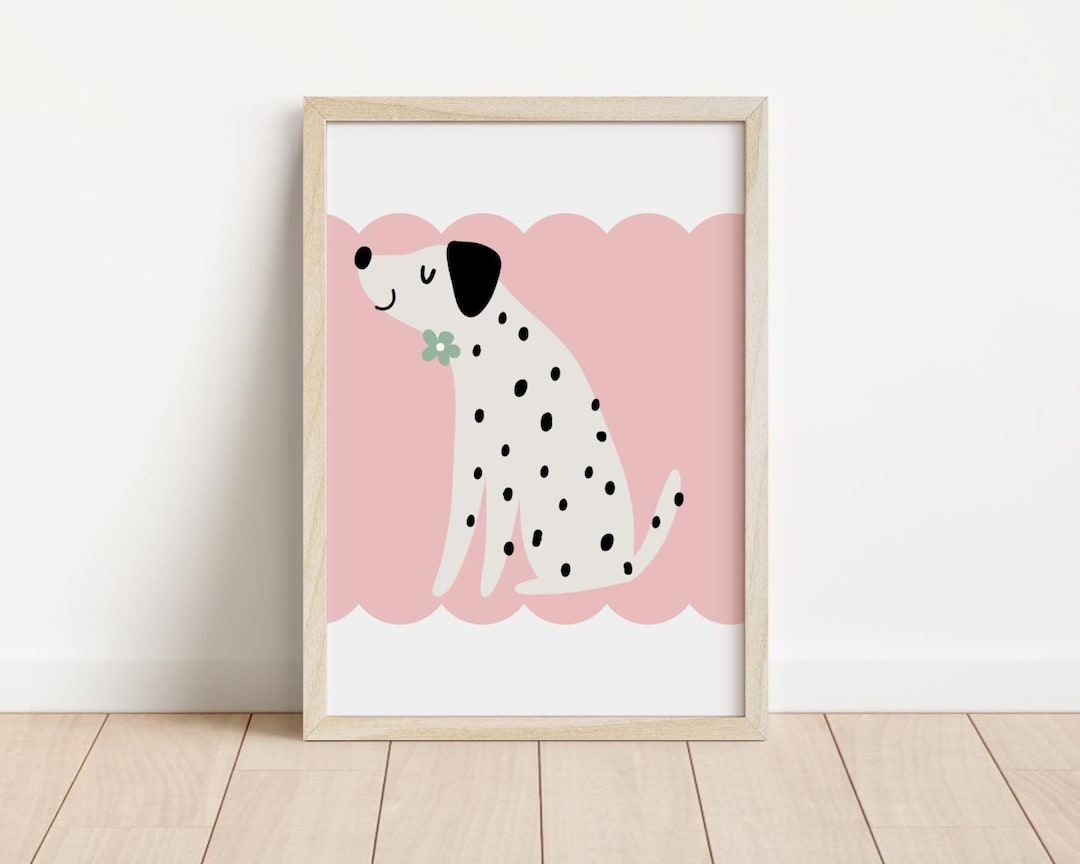 Spotty Dalmatian Dog Print, Girls Nursery Decor - Etsy