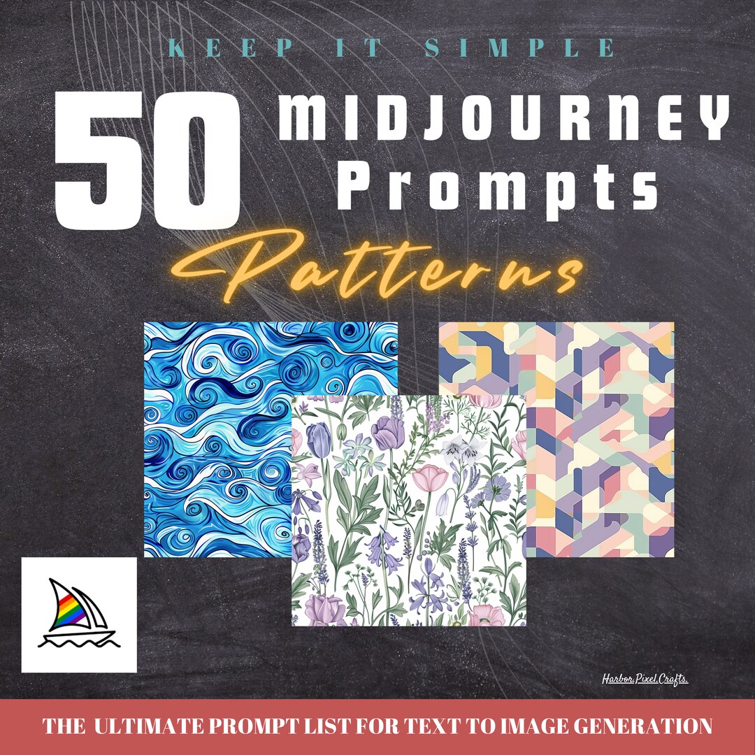 Patterns - 50 PROMPTS With Midjourney 2024 EDITION - Etsy