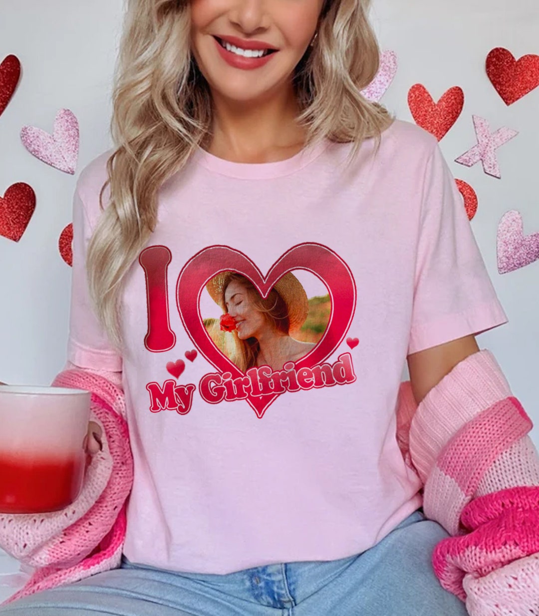 I Love My Girlfriend Tshirt Custom Photo, I Love My Girlfriend ...