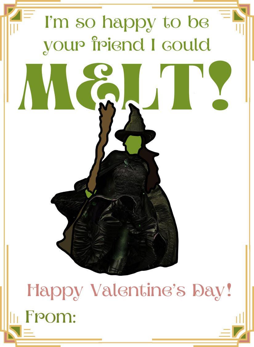 Wicked Valentine's Day Cards - Printable Valentines - Class Valentine ...