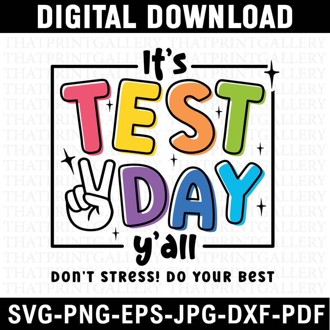 It's Test Day Y'all SVG, Testing SVG, Teacher Shirt SVG, Teacher Team ...