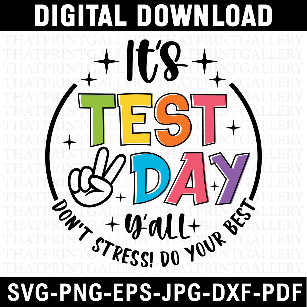 It's Test Day Y'all SVG, Testing SVG, Teacher Shirt SVG, Teacher Team ...