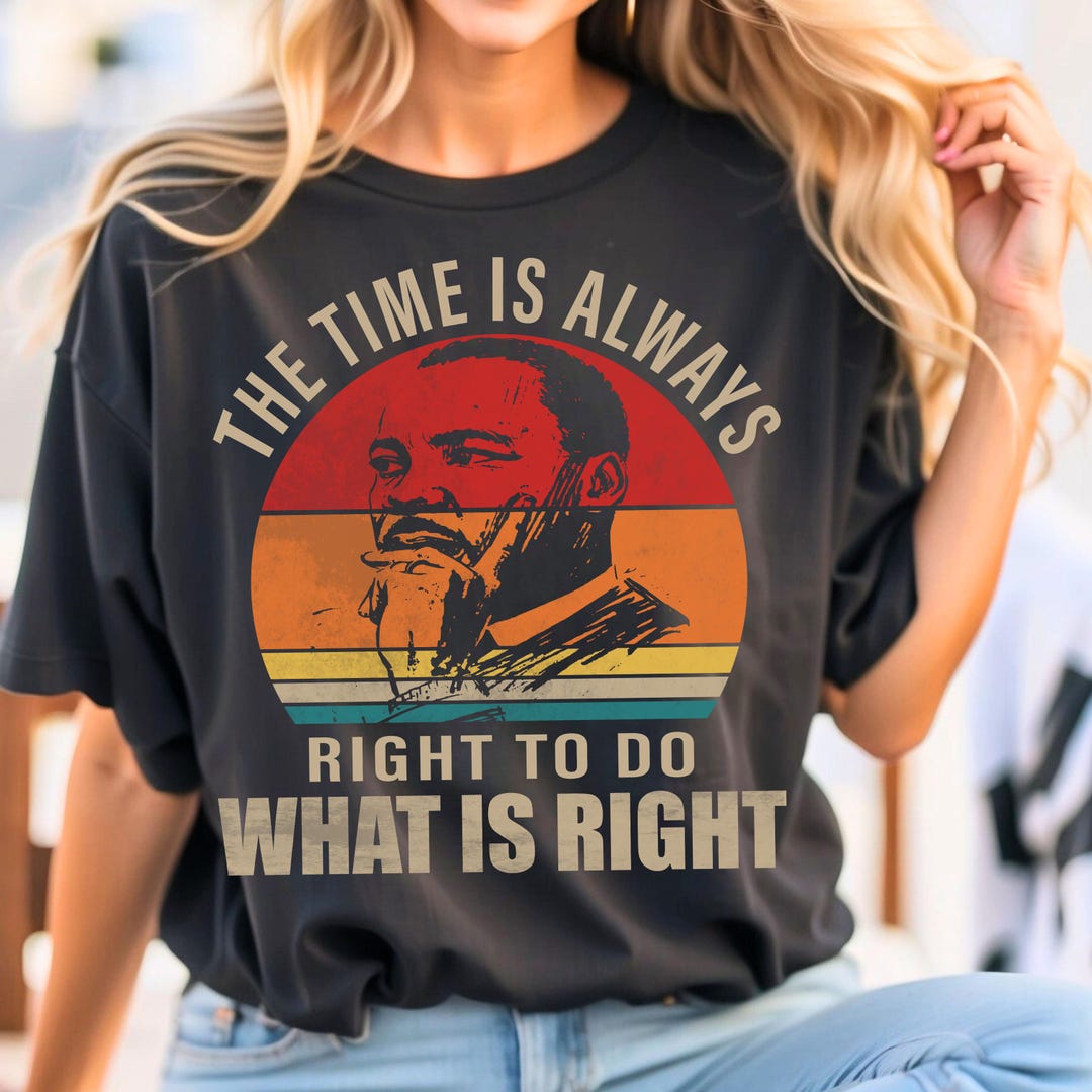 MLK Day SVG, the Time is Always Right to Do What is Right, Martin ...