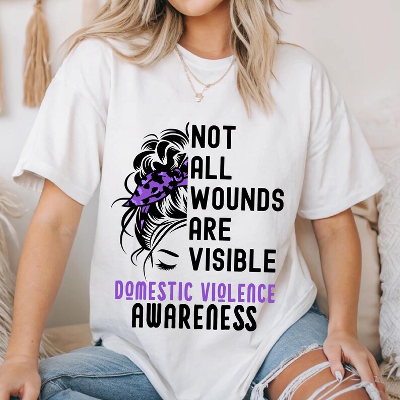Not All Wounds Are Visible SVG, Domestic Violence Awareness SVG, Purple ...