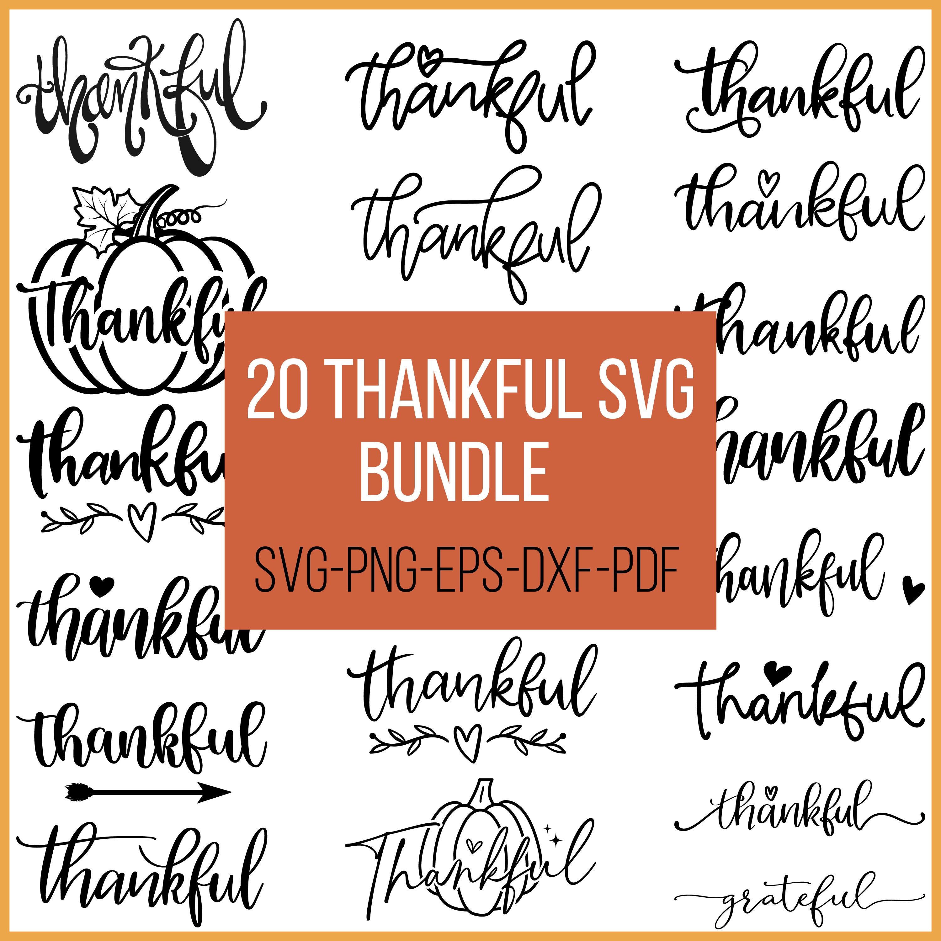 Thankful SVG Bundle, Feeling Thankful SVG, Thanksgiving Quote SVG ...