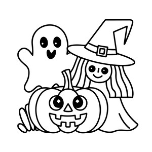 Spooky Cutie: 110 Coloring Pages PDF, Adorable Creepy Creatures in Cozy ...