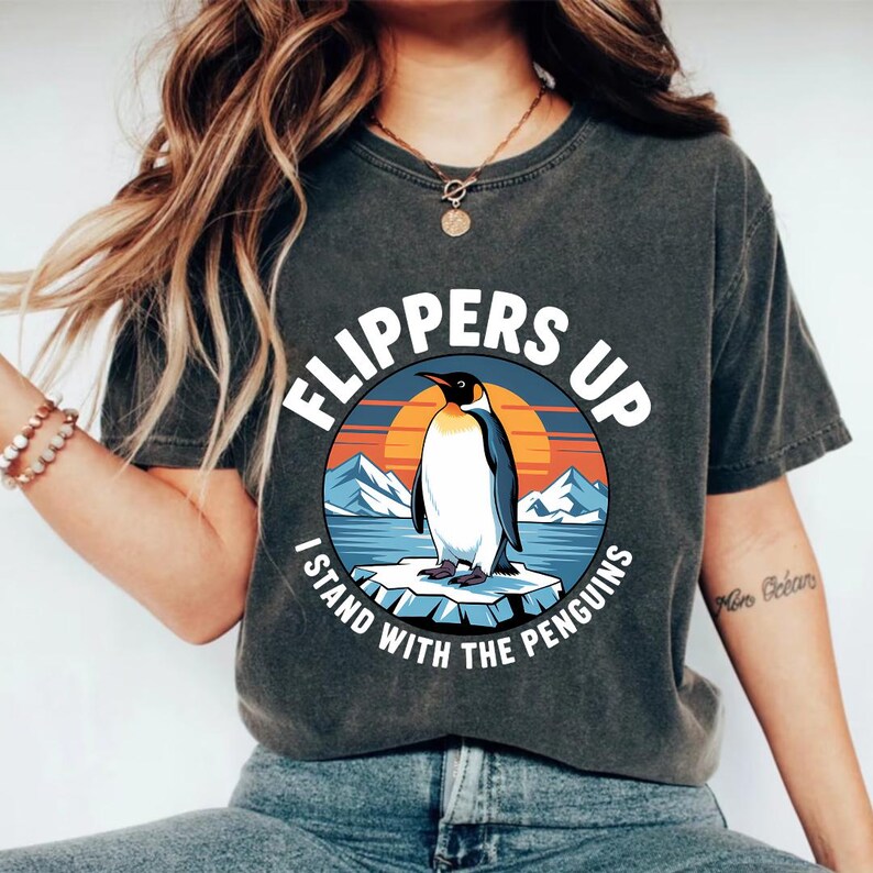 Flippers up I Stand With the Penguins PNG, Penguins Resist PNG, Heard ...