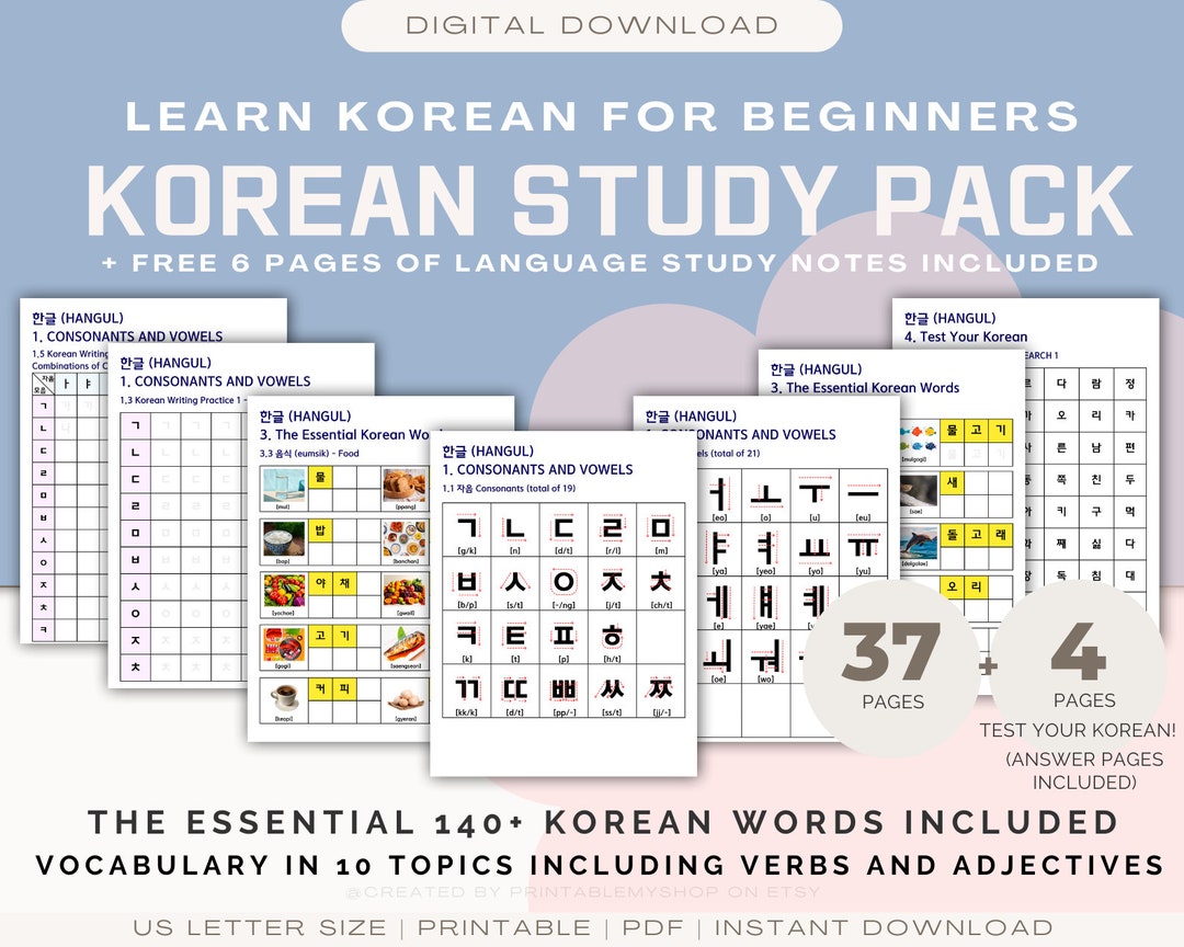 Learn Korean for Beginners the Essential Korean Words Learn to Read and ...