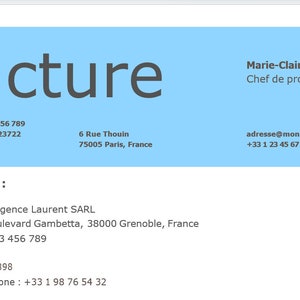 Modèle De Facture Word Pour La France - Modifiable Invoice Template for ...