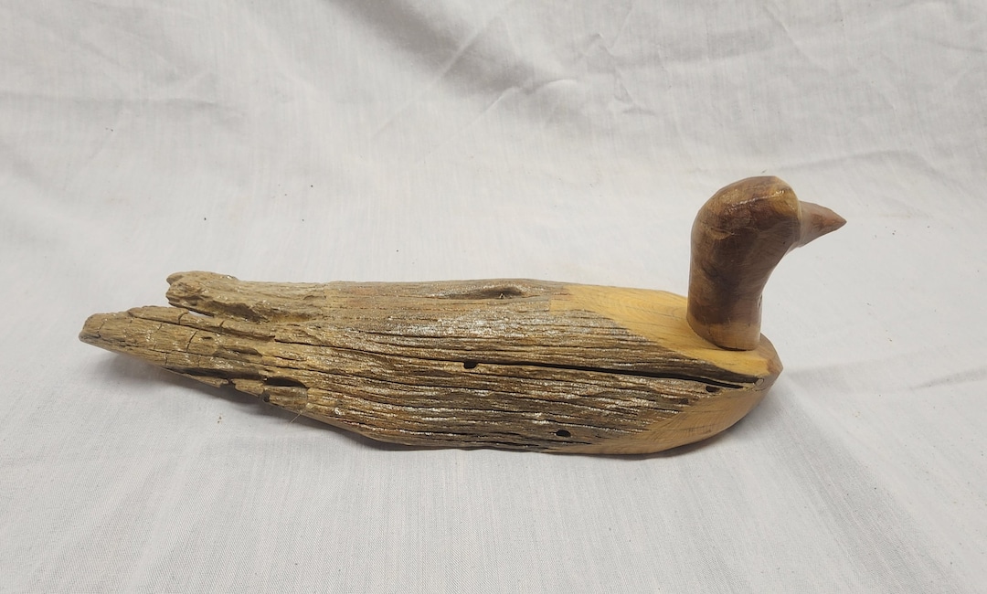 Hand Carved Wood Duck - Etsy
