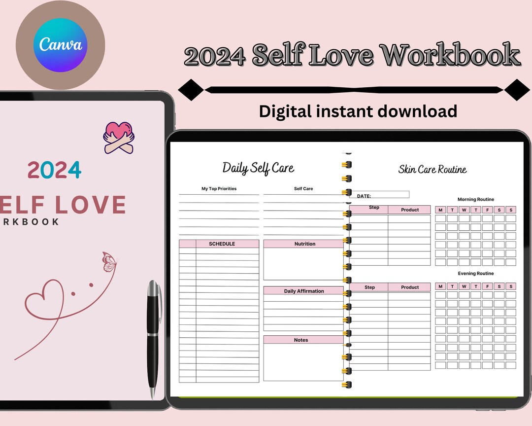 Self-love Planner | Digital Empowerment Journal | Printable Wellness ...