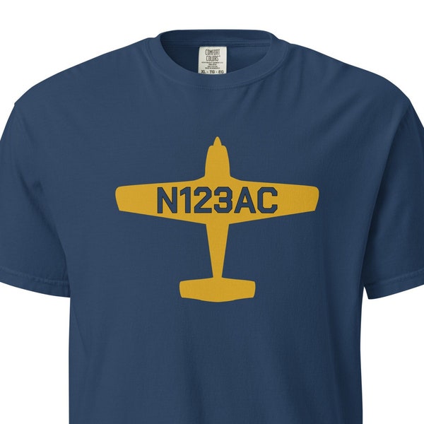 Personalized Tail Number T Shirt - Etsy