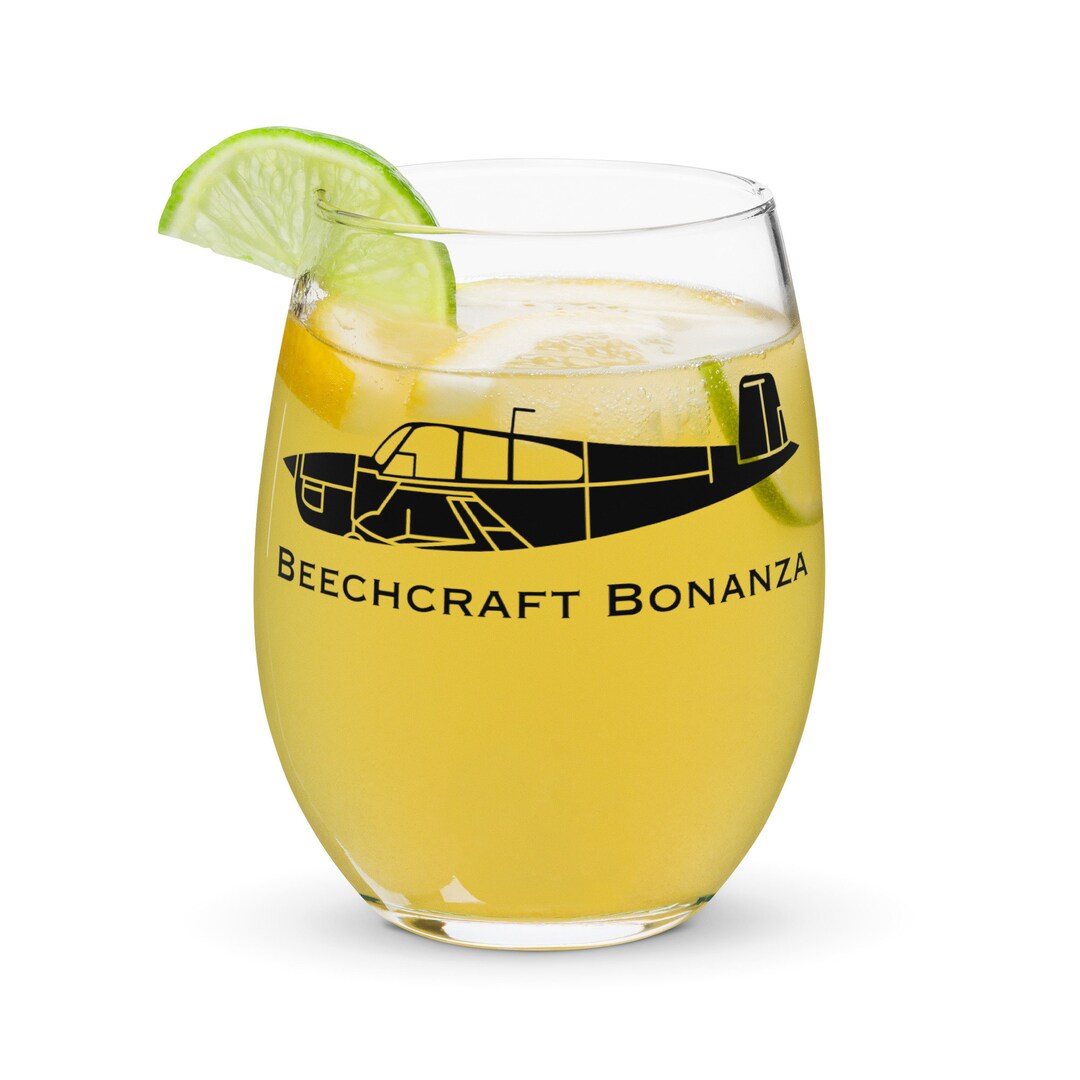 Custom Beechcraft Bonanza BE-35 Stemless Wine Glass | Tumbler | Picnic ...