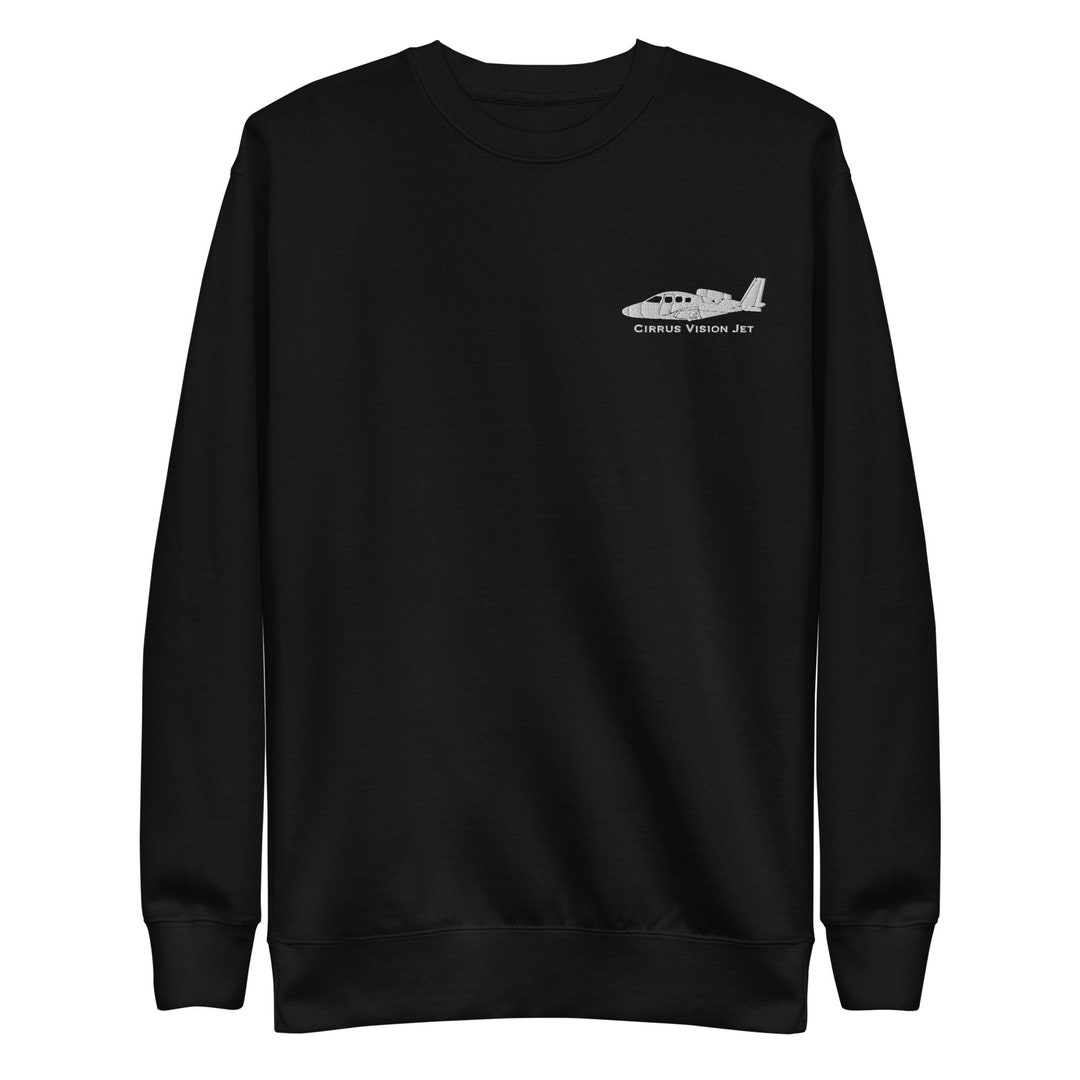 Cirrus Vision Jet Custom Embroidered Logo Sweatshirt. Comfortable ...