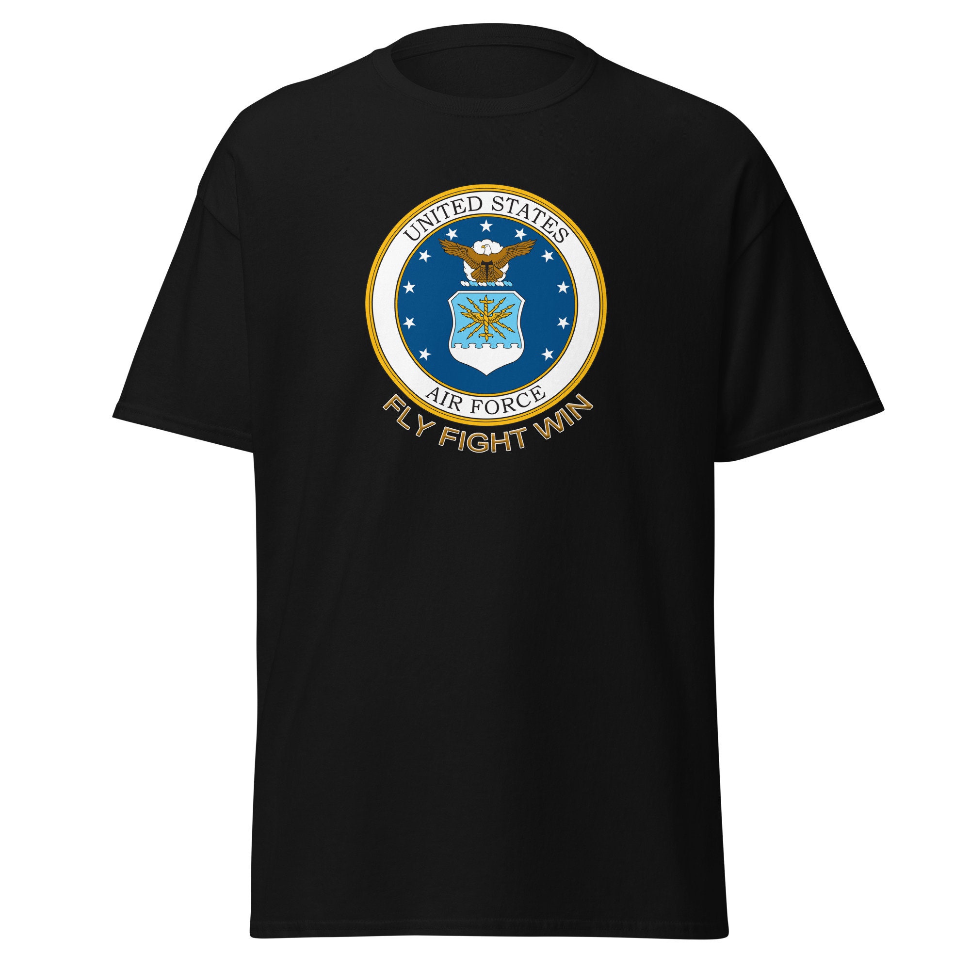 US Air Force Fly-fight-win Emblem Unisex T-shirt | USAF Casual Airman ...