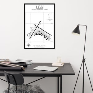 LGA Laguardia International Airport Diagram Framed Print | LGA Airport ...