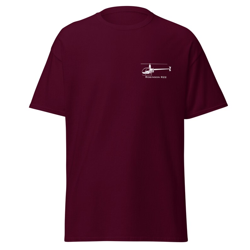 Robinson R22 Custom Aircraft Design Cotton T-shirt | Unisex | Pilot ...