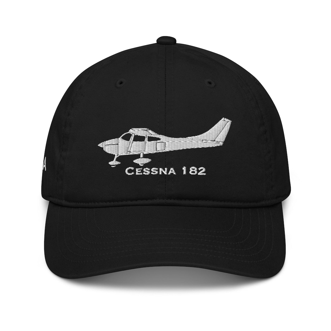 Cessna 182 Custom Tail Number Embroidered Comfortable Organic Cotton ...