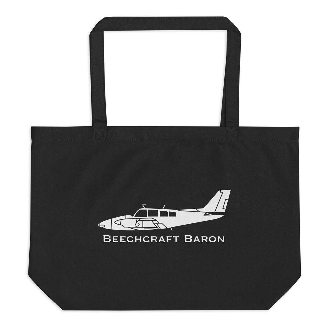 Beechcraft Baron BE-55 Airplane Organic Tote Bag | Aircraft Gear Bag ...