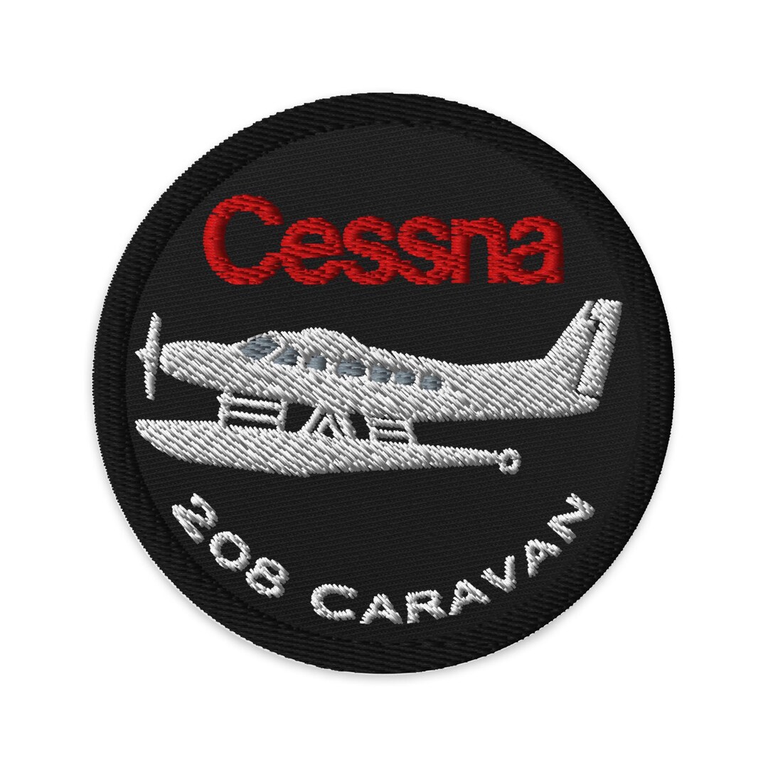 3 Inch Round Cessna 208 on Floats Patch | Cessna Iron on Patch | C208 ...