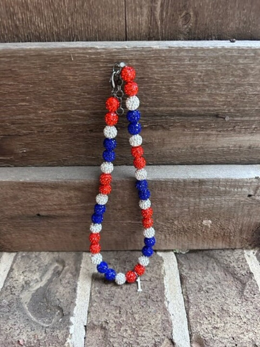 CUSTOM Rhinestone Beaded Baseball Necklace - Etsy