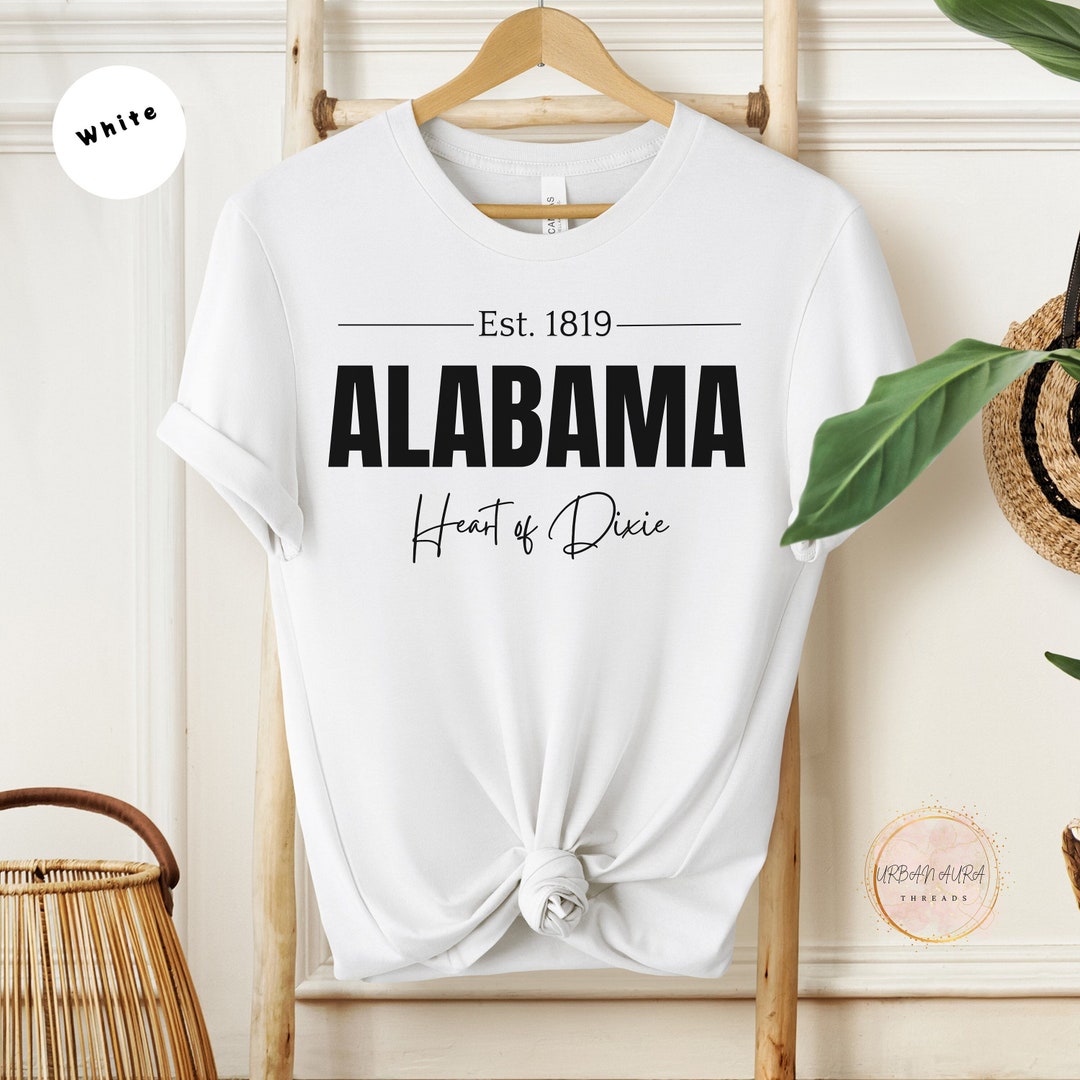 Alabama Heart of Dixie Shirt, Alabama State T-shirt, Alabama Travel ...