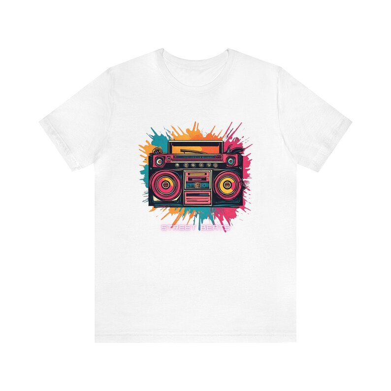 Retro Vibes Neon Boombox Graphic Tee, 80's Nostalgia Shirt, Nostalgia ...