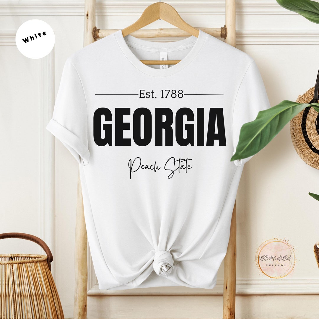 Georgia State Shirt, Vintage Peach State Tee Featuring Established Year ...