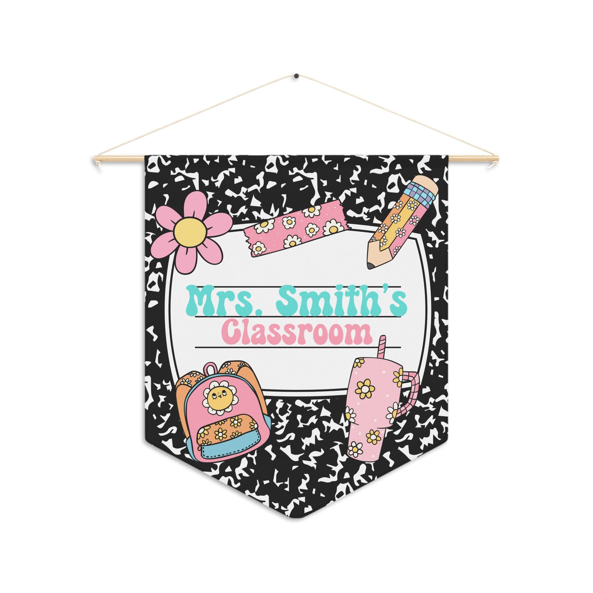 Personalized Teacher Door Sign Classroom Composition Book Decor Custom ...