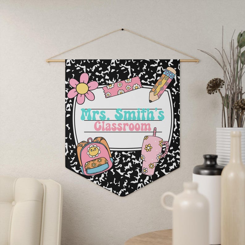 Personalized Teacher Door Sign Classroom Composition Book Decor Custom ...