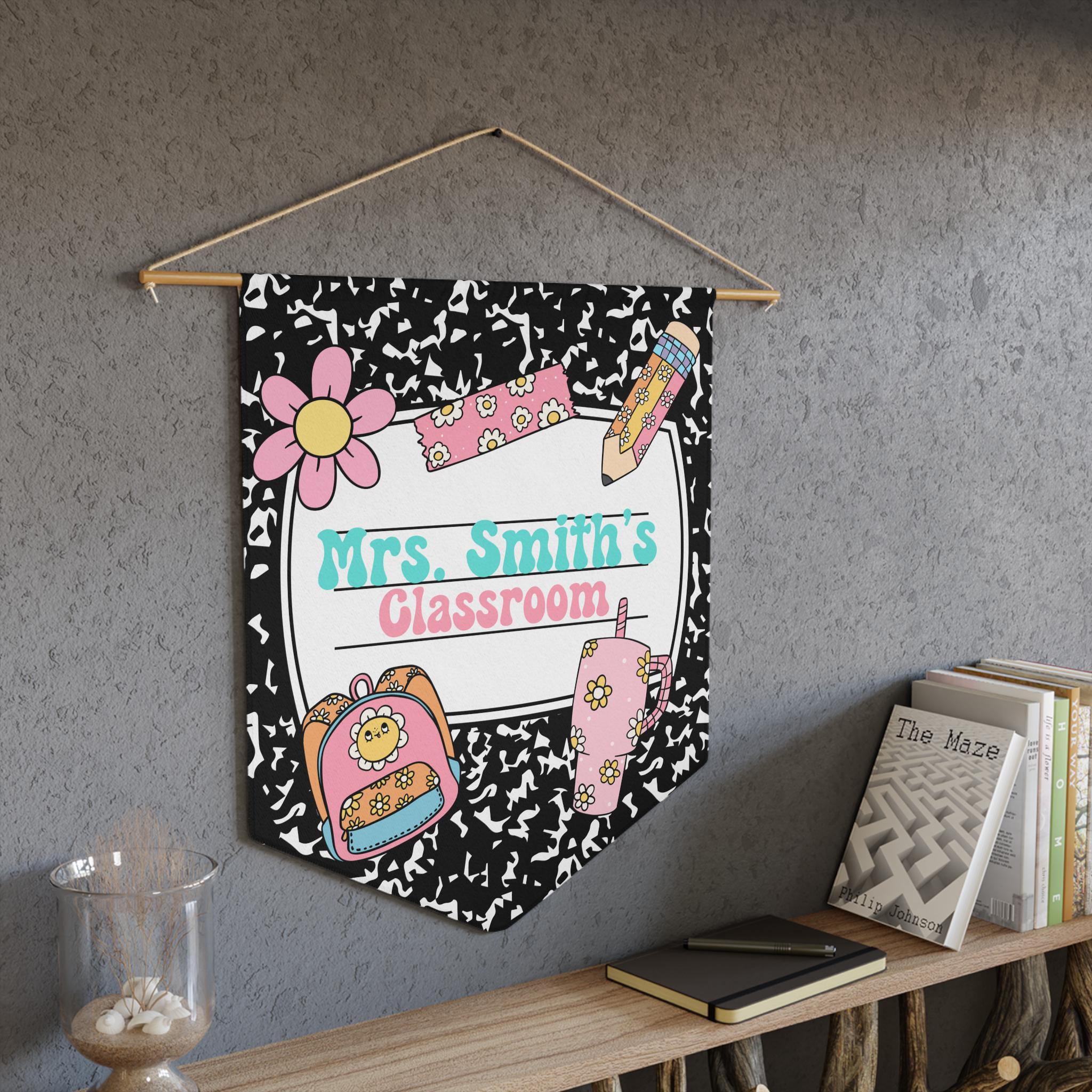 Personalized Teacher Door Sign Classroom Composition Book Decor Custom ...