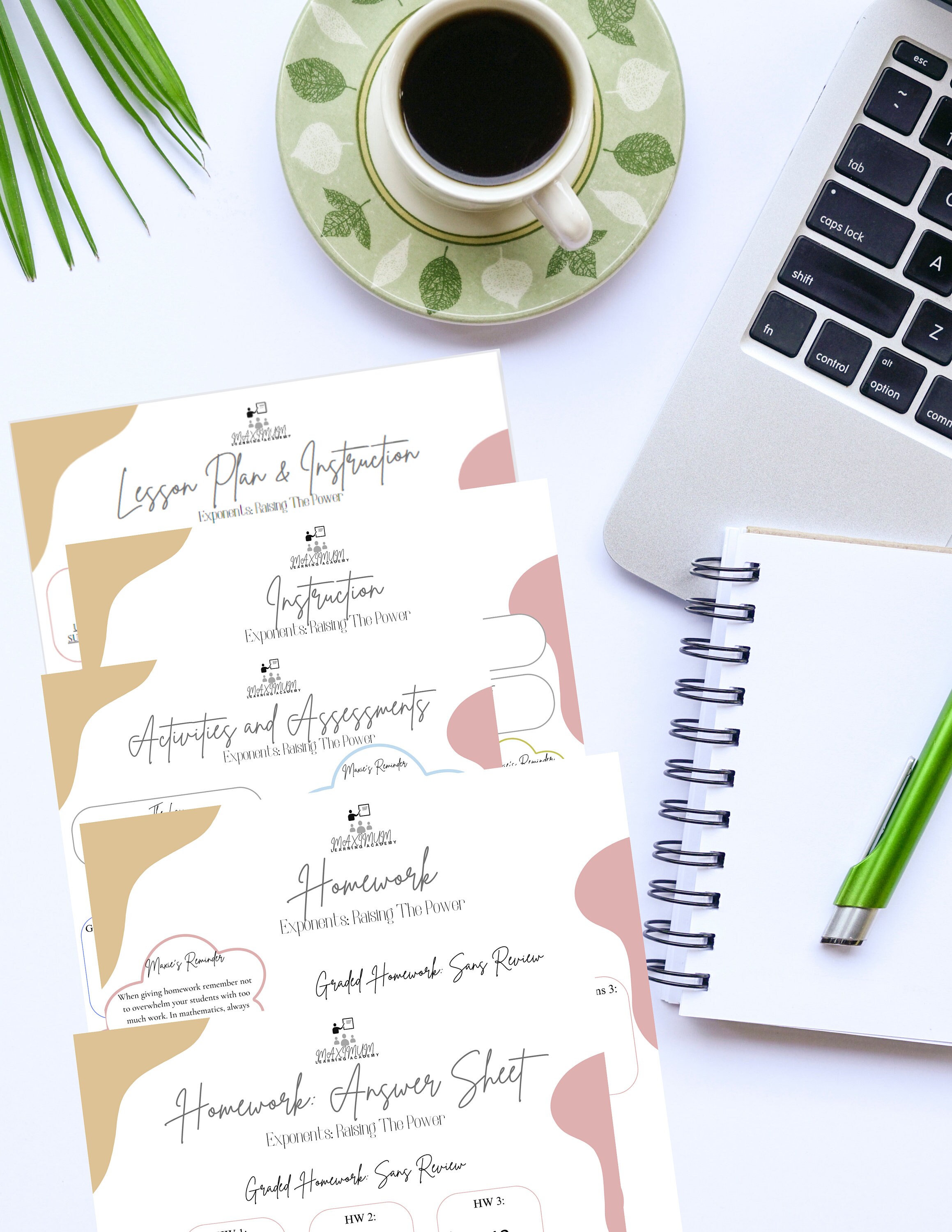 Complete 8th Grade Lesson Plan Bundle, "raising the Power of Exponents ...