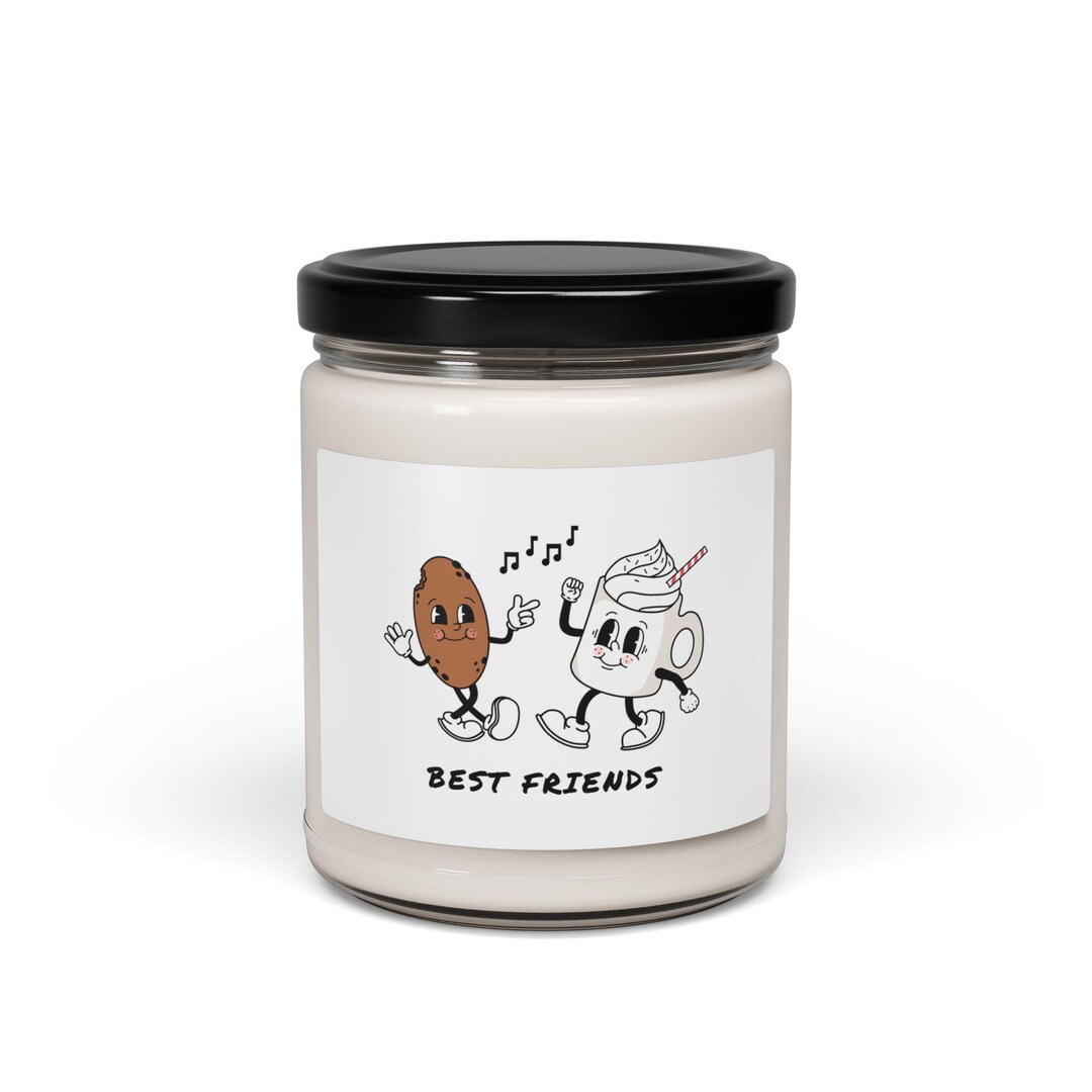 Coffee Mug & Donut Cartoon Best Friends Candle - Etsy