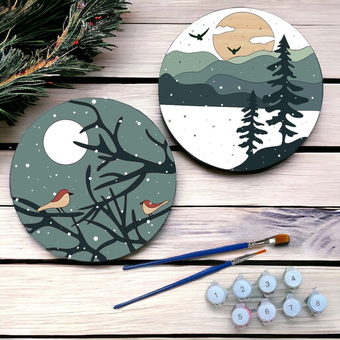 Set Painting Kit, Beginner Fun Kit, Gift Idea for Her, Wall Decor ...