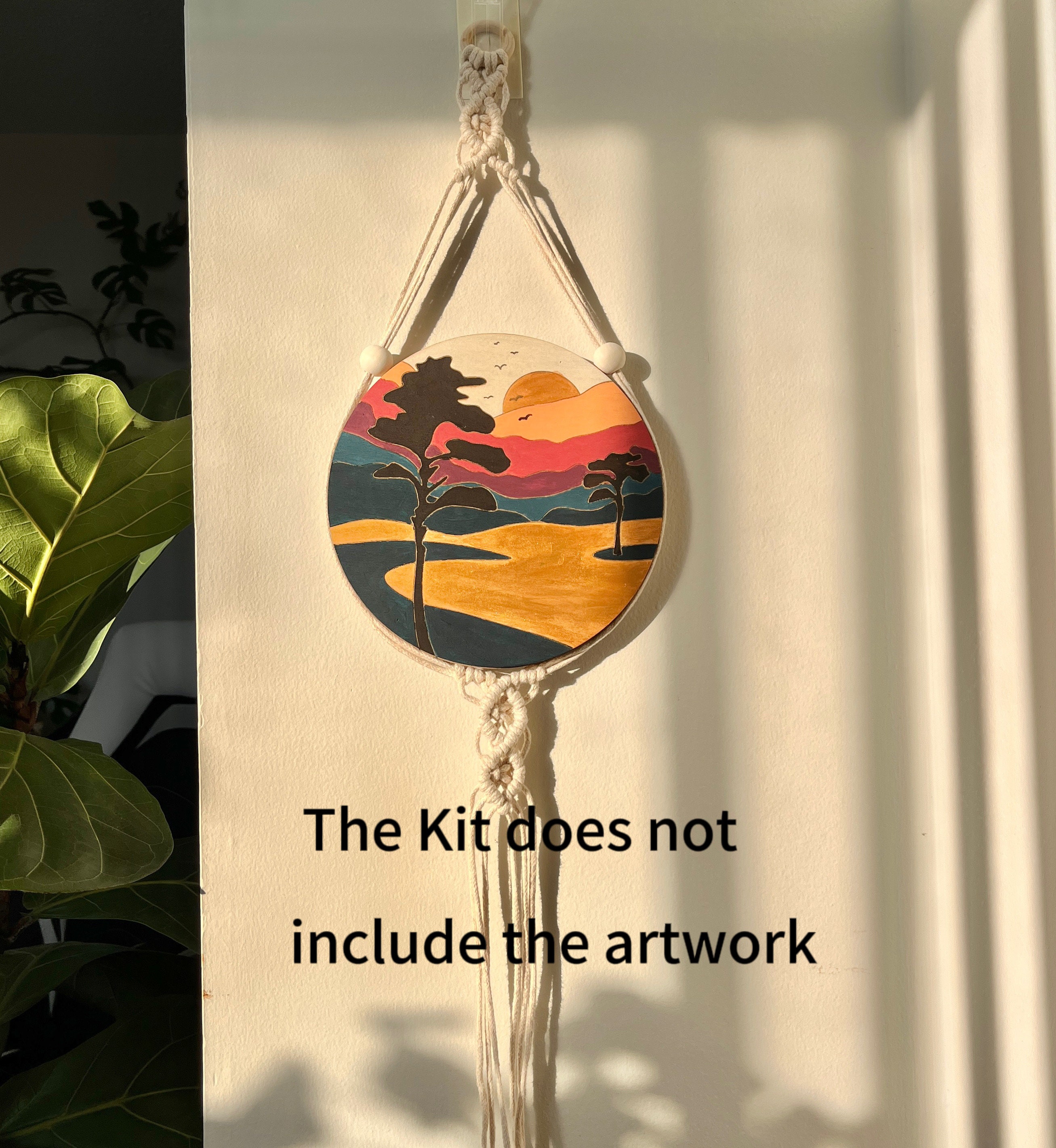 Wall Macrame Hanger, Macrame Kit for Beginner, DIY Craft Kit for Adult ...