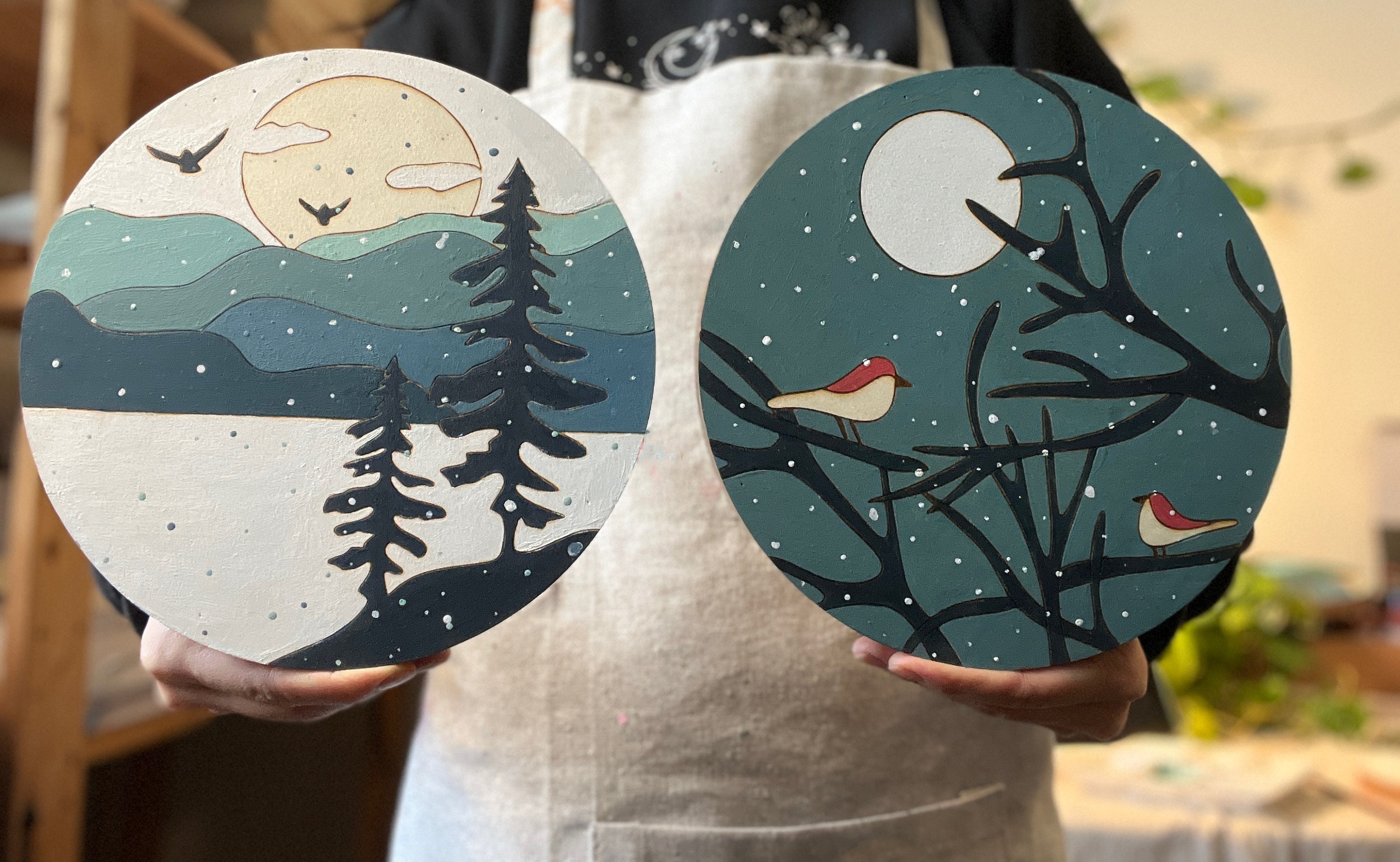 Set Painting Kit, Beginner Fun Kit, Gift Idea for Her, Wall Decor ...