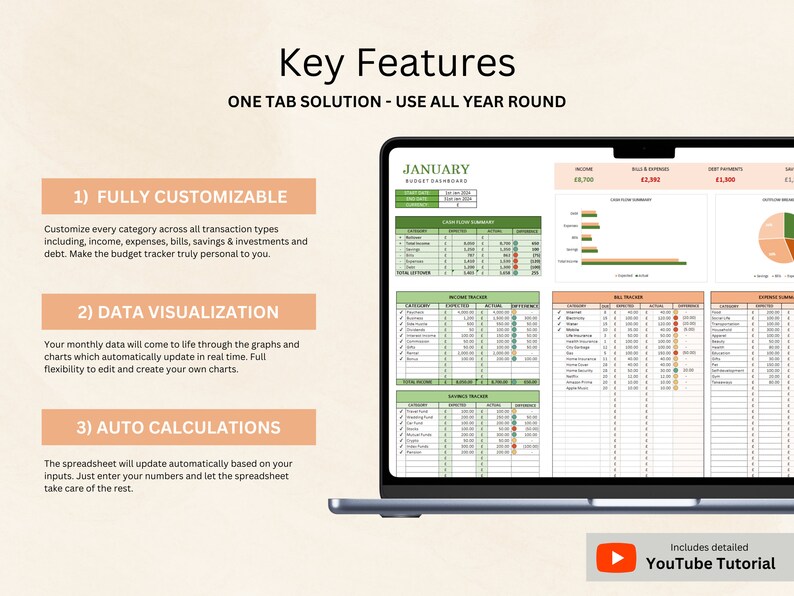 Budget Planner Excel Monthly Budget Planner Spreadsheet Excel Weekly ...