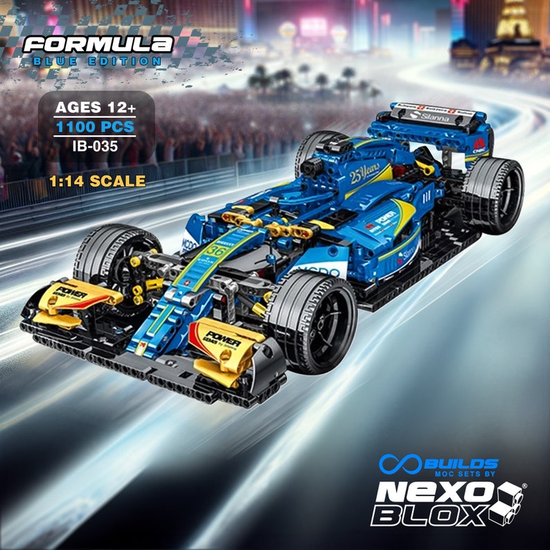 MOC F1 Racing Car Building Bricks blue - Etsy