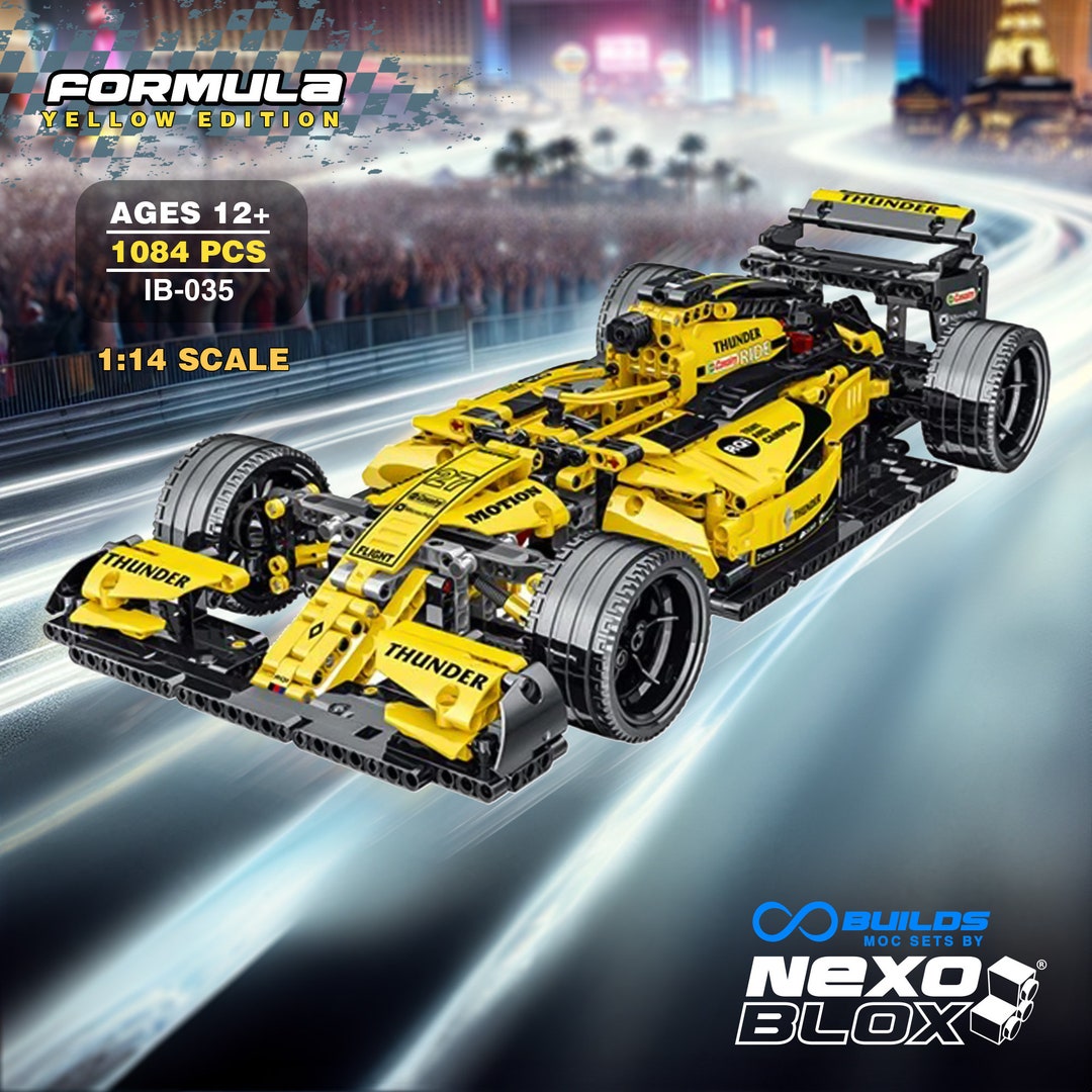 MOC F1 Racing Car Building Bricks yellow - Etsy