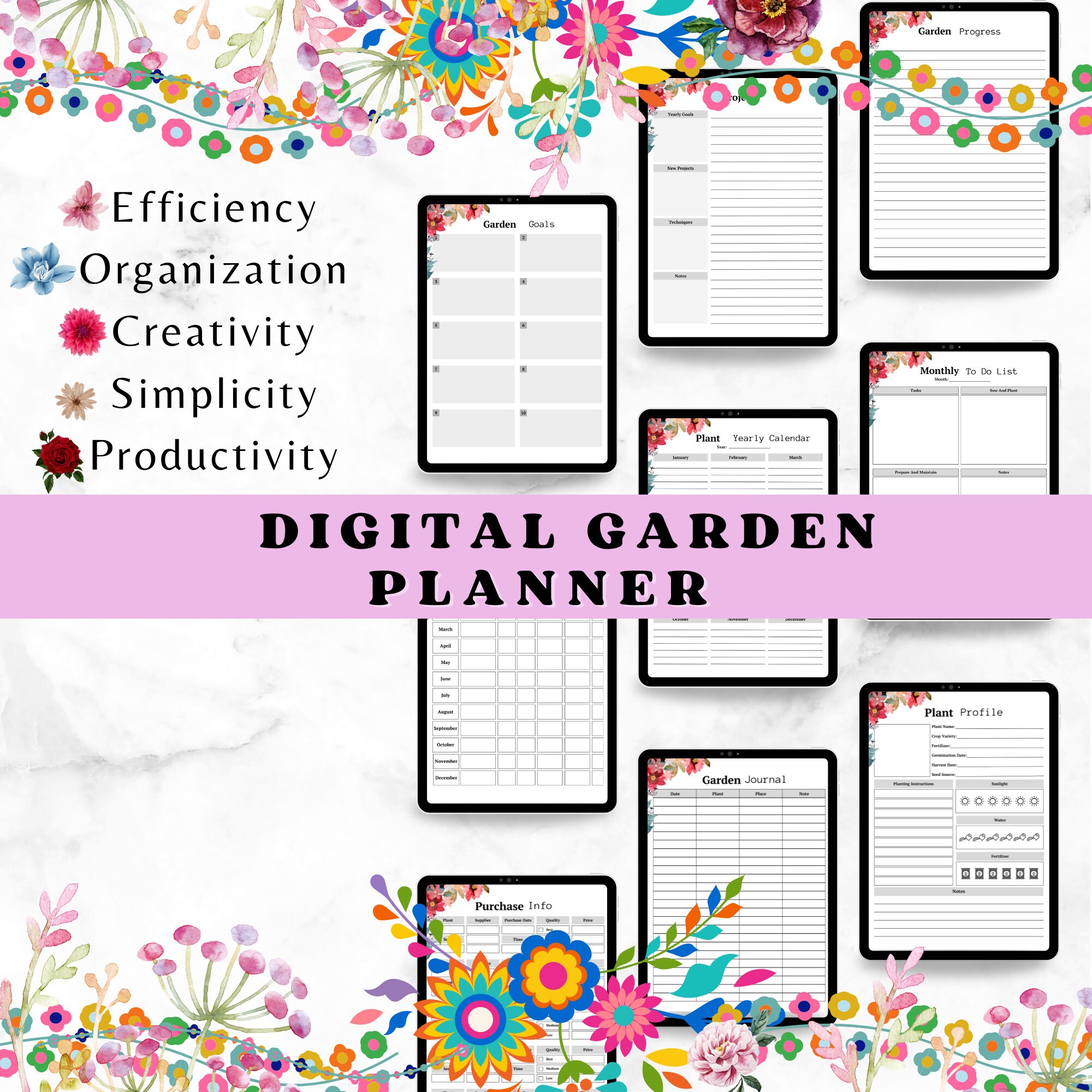 DIGITAL GARDEN PLANNER Elevate Your Garden With the Ultimate Bundle for ...