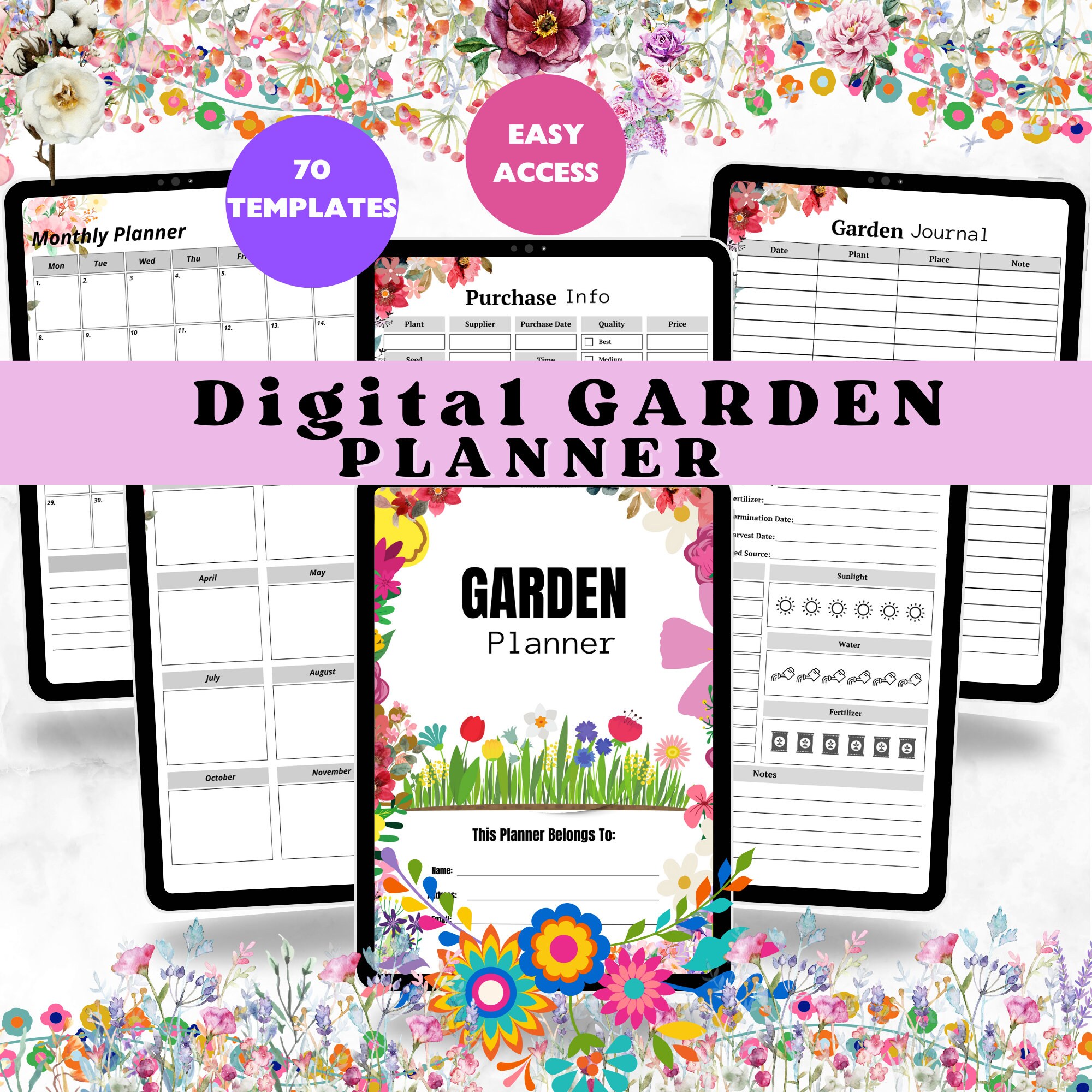 DIGITAL GARDEN PLANNER Elevate Your Garden With the Ultimate Bundle for ...