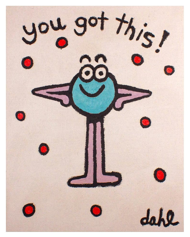 Positive Proton Art Print | Cute Encouragement Wall Art - Etsy