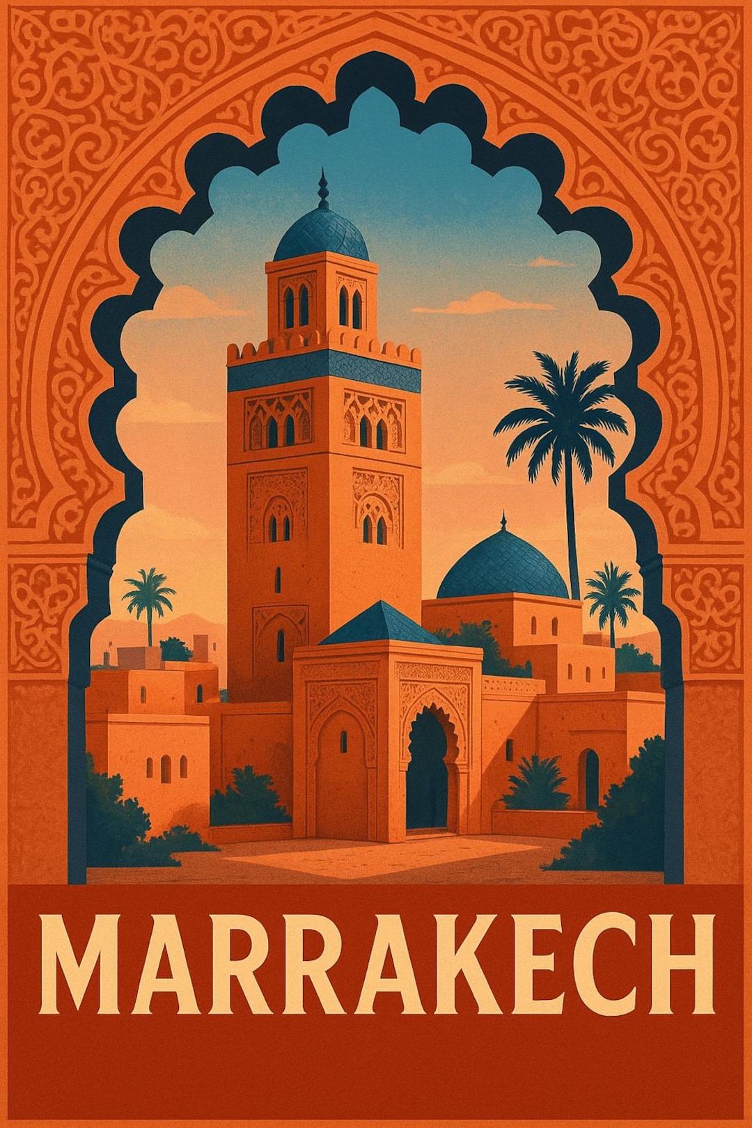 Marrakech Wall Art – Moroccan Architecture Print, Oriental Digital ...
