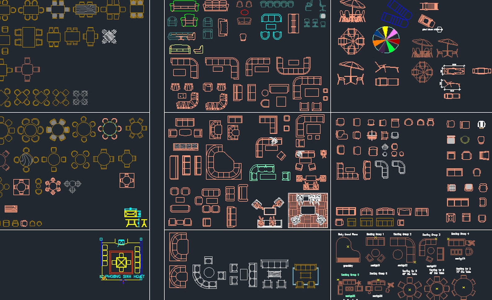 Autocad Blocks Huge Library Mega 2D Block Templates DWG Architectural ...