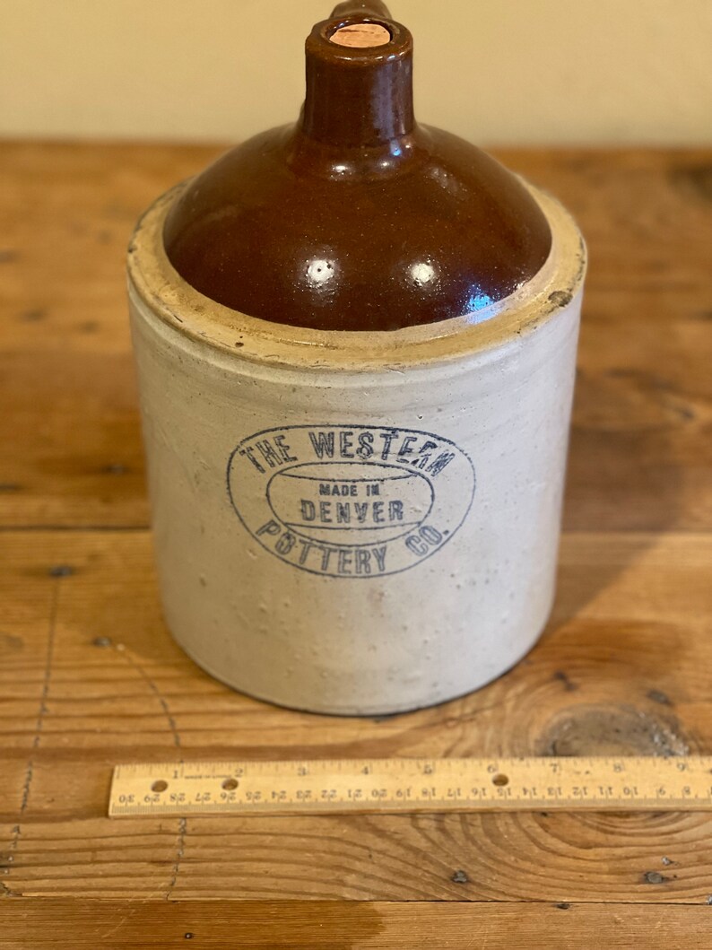 Early 1900s Whiskey Jug the Western Pottery Co. Denver, Colorado ...
