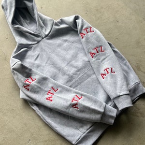 ATL ATL Embroidered Hoodie . No String BOXY Fit. - Etsy