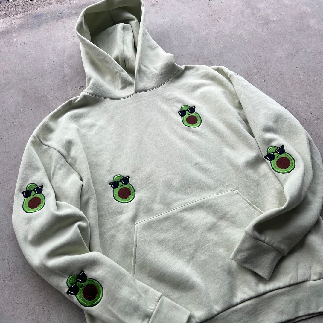 AVOCADO Hoodie . Custom Embroidered Hoodie Avocado Lovers - Etsy