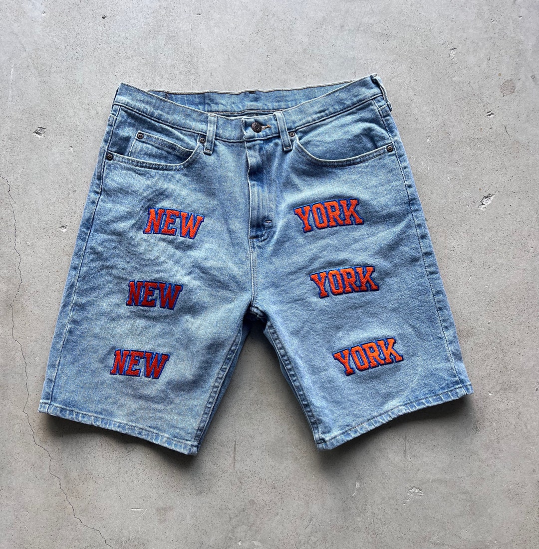 New York NY - Custom Knicks Fan Inspired JORTS - Embroidered - Etsy