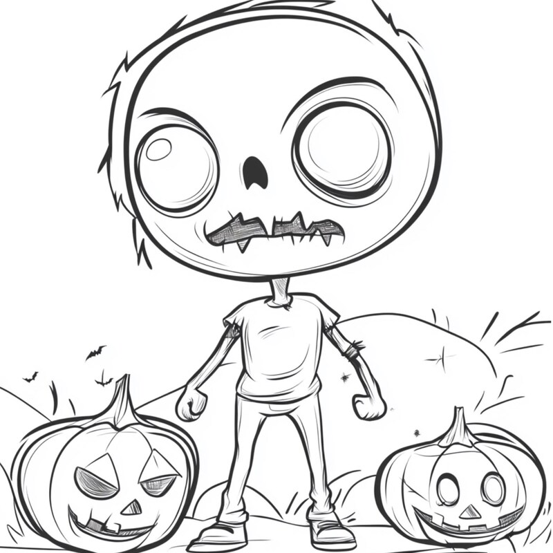 Zombies 4 Coloring Pages - Etsy
